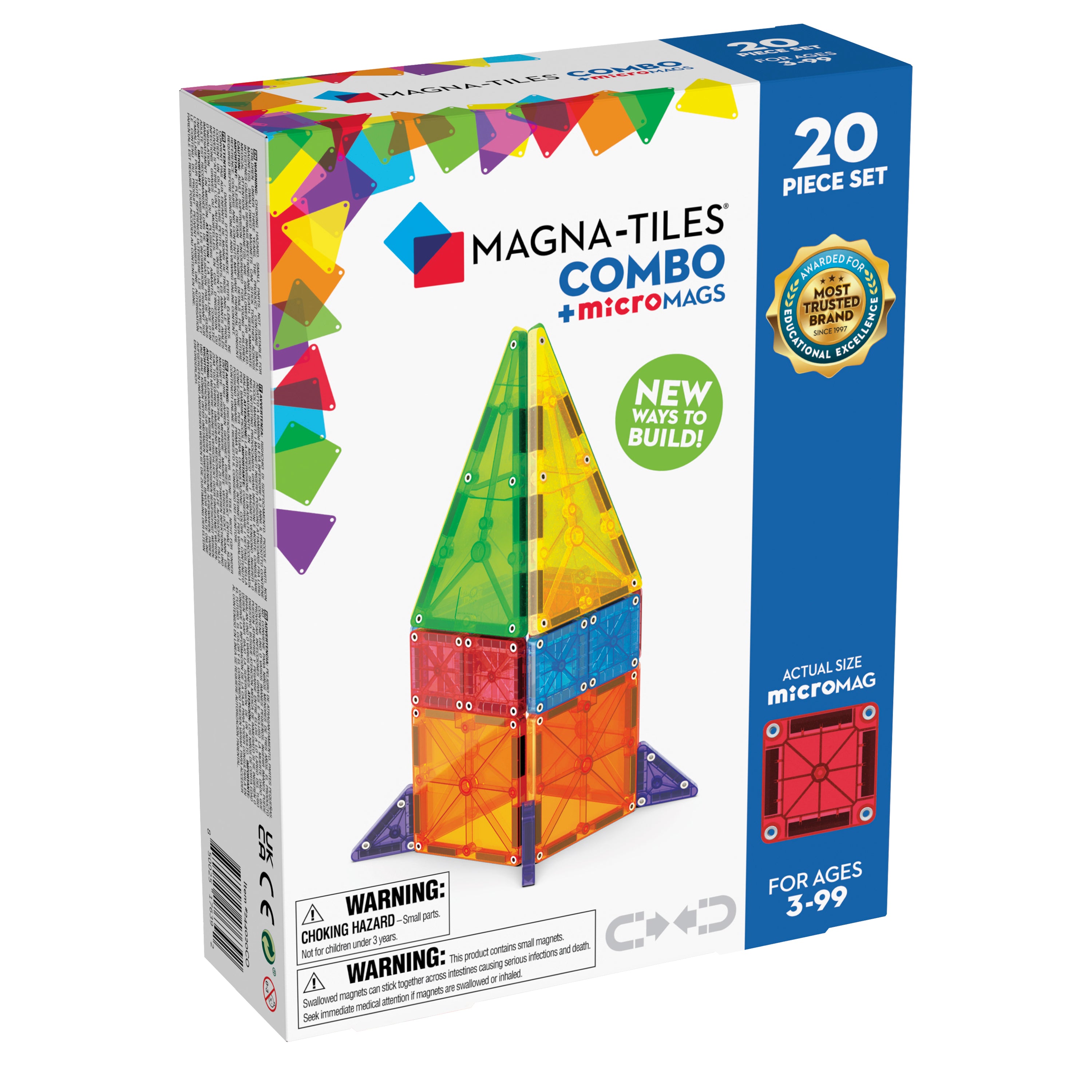 MAGNA-TILES® Combo 20-Piece Set – Gioco By Cognitiva